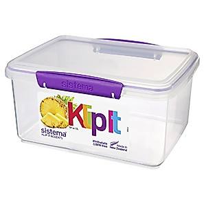 Sistema 61830 KLIP IT Accents Food Storage Container, 3 L - Assorted Colours