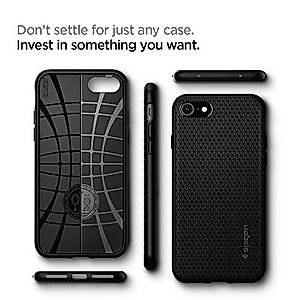 Spigen Liquid Air Armor Designed for iPhone SE 2020 Case/Designed for iPhone 8 Case (2017) / Designed for iPhone 7 Case (2016) - Black
