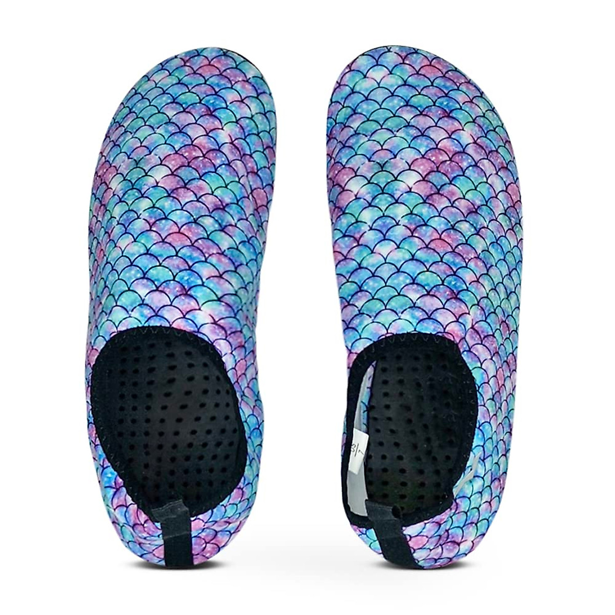 NORTY - Women's Mermaid Quick Drying Waterskins Aqua Sock Water Shoe, Green, Blue, Pink 42261-10B(M) US