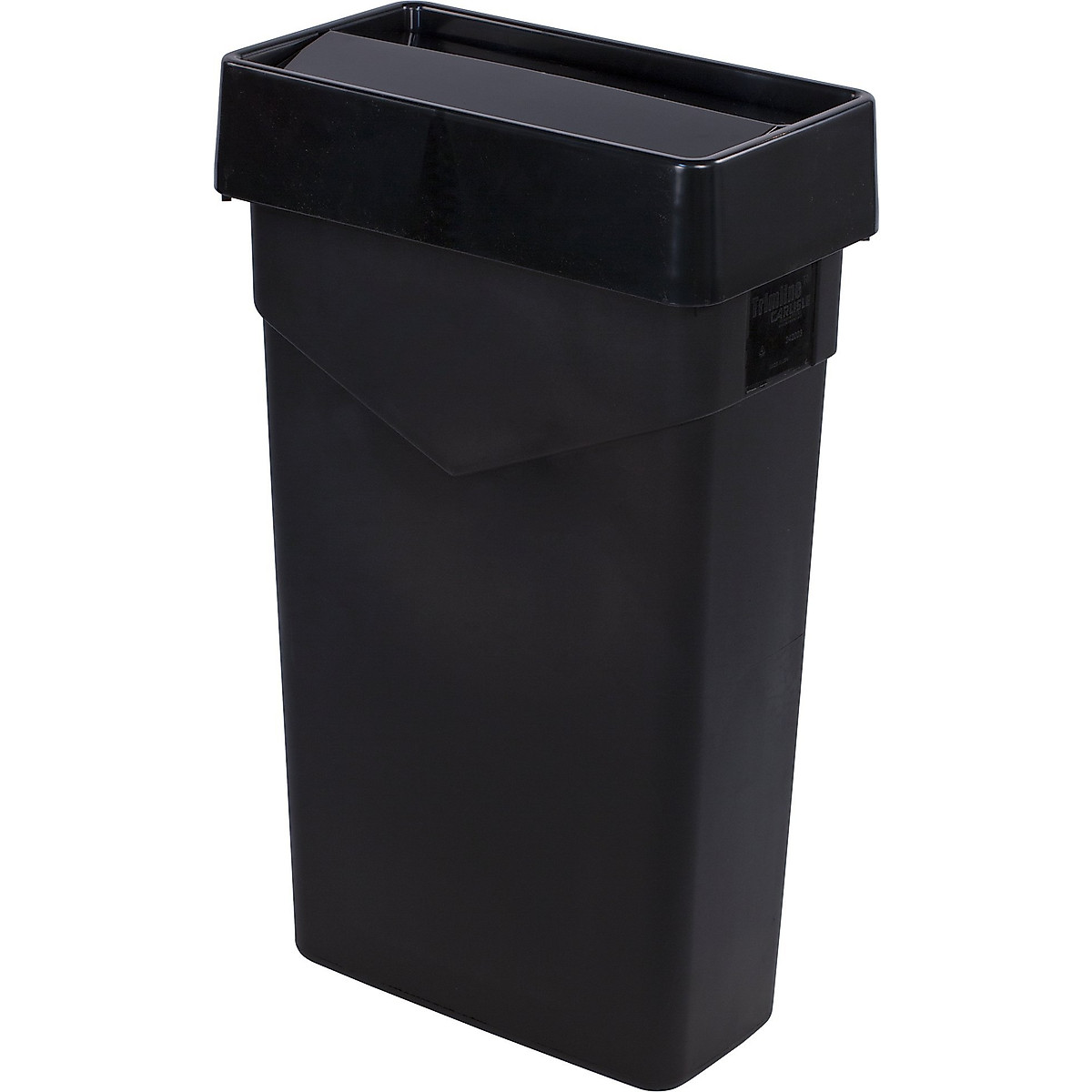 Carlisle FoodService Products 34202303 TrimLine Rectangle Waste Container Trash Can Only, 23 Gallon, Black