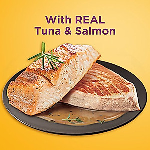 Meow Mix Simple Servings Wet Cat Food, Tuna & Salmon in Sauce, 1.3 Ounce Cup (Pack of 24)