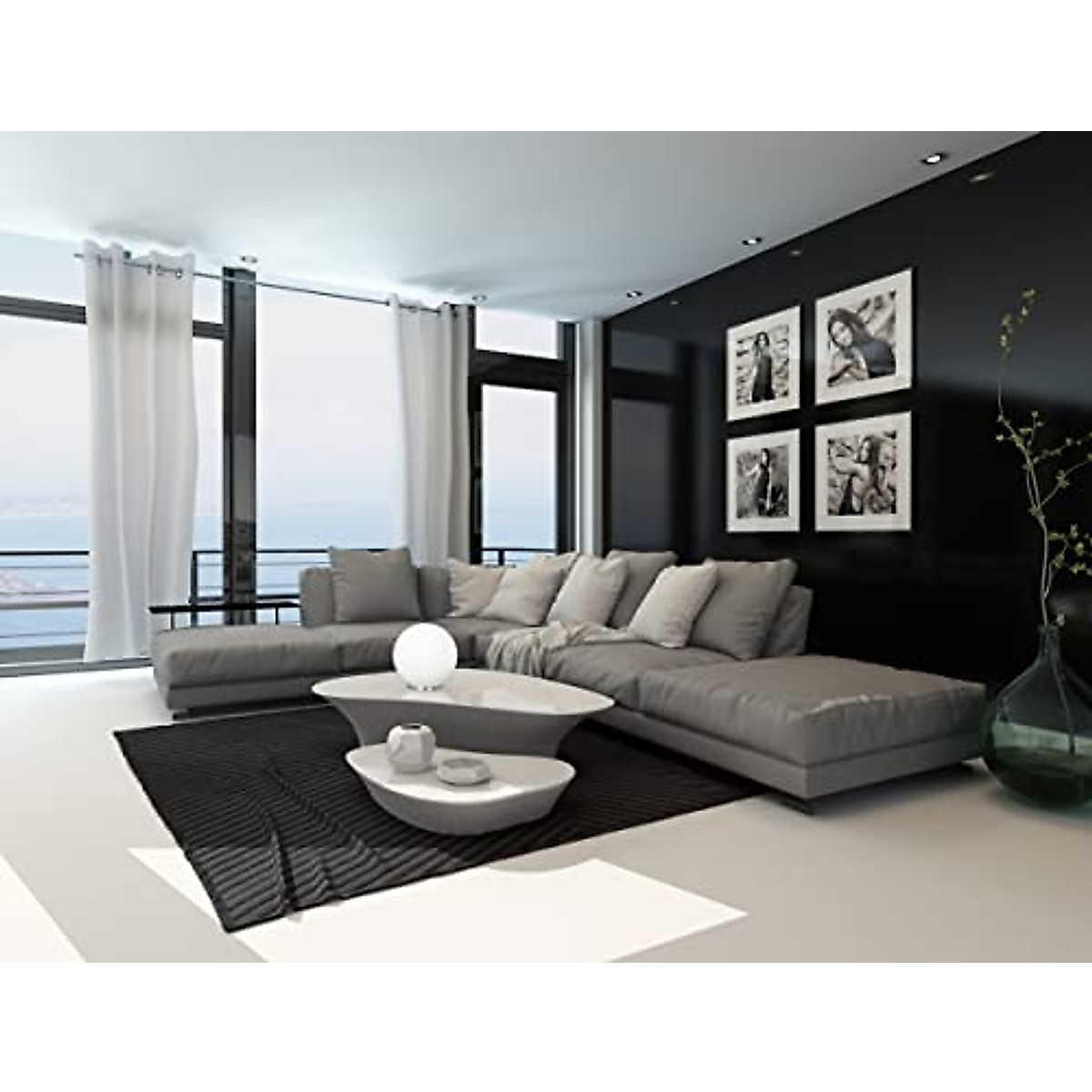 EGLO 85264A Rondo Collection Round Table Lamp with Glass Ball Shade for Living Room, Bedroom, Dorm, and Office, 60W, 8-Inch, Silver/Frosted Opal