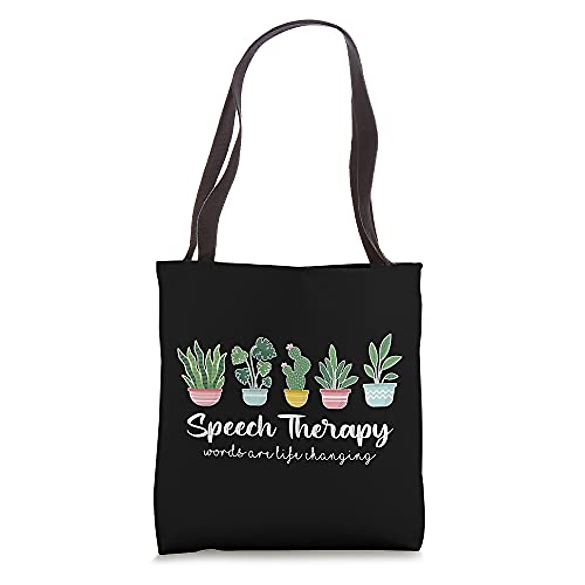 Speech Therapy SLP Speech Language Pathology Cute Plant Tote Bag