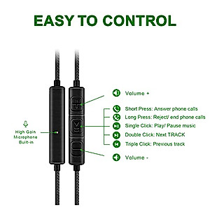 Slowbull 3 Pack wired Earbuds,In-ear headphones with microphone，Wired Earphones with sound insulation,High-definition, pure sound, suitable for smart phone, Android,iPod、iPad、 PC and other 3.5mm jacks