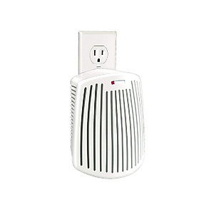 Hamilton Beach TrueAir Plug-Mount Air Freshener Odor Eliminator for Common Household-Tobacco, Pet, Bathroom & Trash, On/Off Fan, with Carbon Filter, White