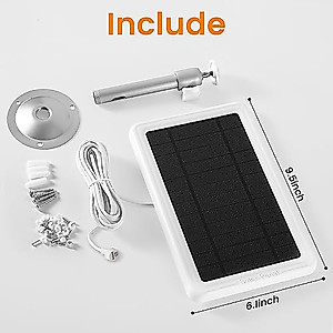 Camera Solar Panel Charger Only Compatible with Google Nest Cam Outdoor or Indoor, Battery - 2nd Generation, 6V4.5W Fast Charging, 13Ft Charging Cable