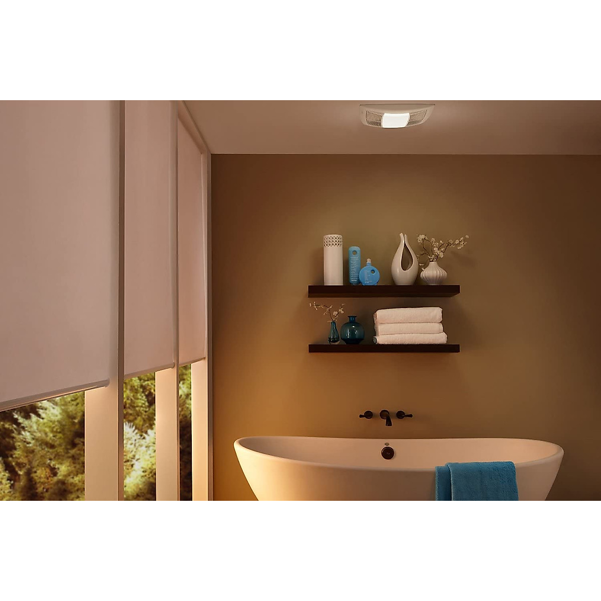 Nutone QTXEN150FLT Ultra Silent Bath Fan with Light and Nightlight Energy Star