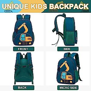 LOIDOU Toddler Backpack Boys 15 Inch Kids Preschool Kindergarten School Backpack Book Bag for Daycare Nursery Travel with Chest Strap，Fits 3 to 8 years old