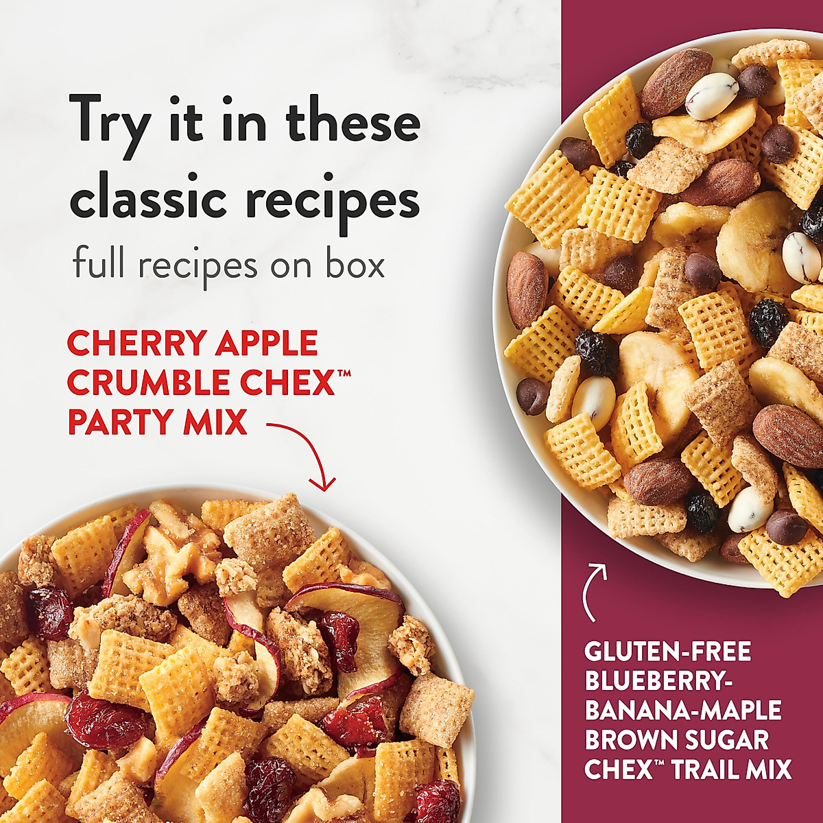 Maple Brown Sugar Chex Cereal, Gluten Free Breakfast Cereal, Made with Whole Grain, 12.8 OZ