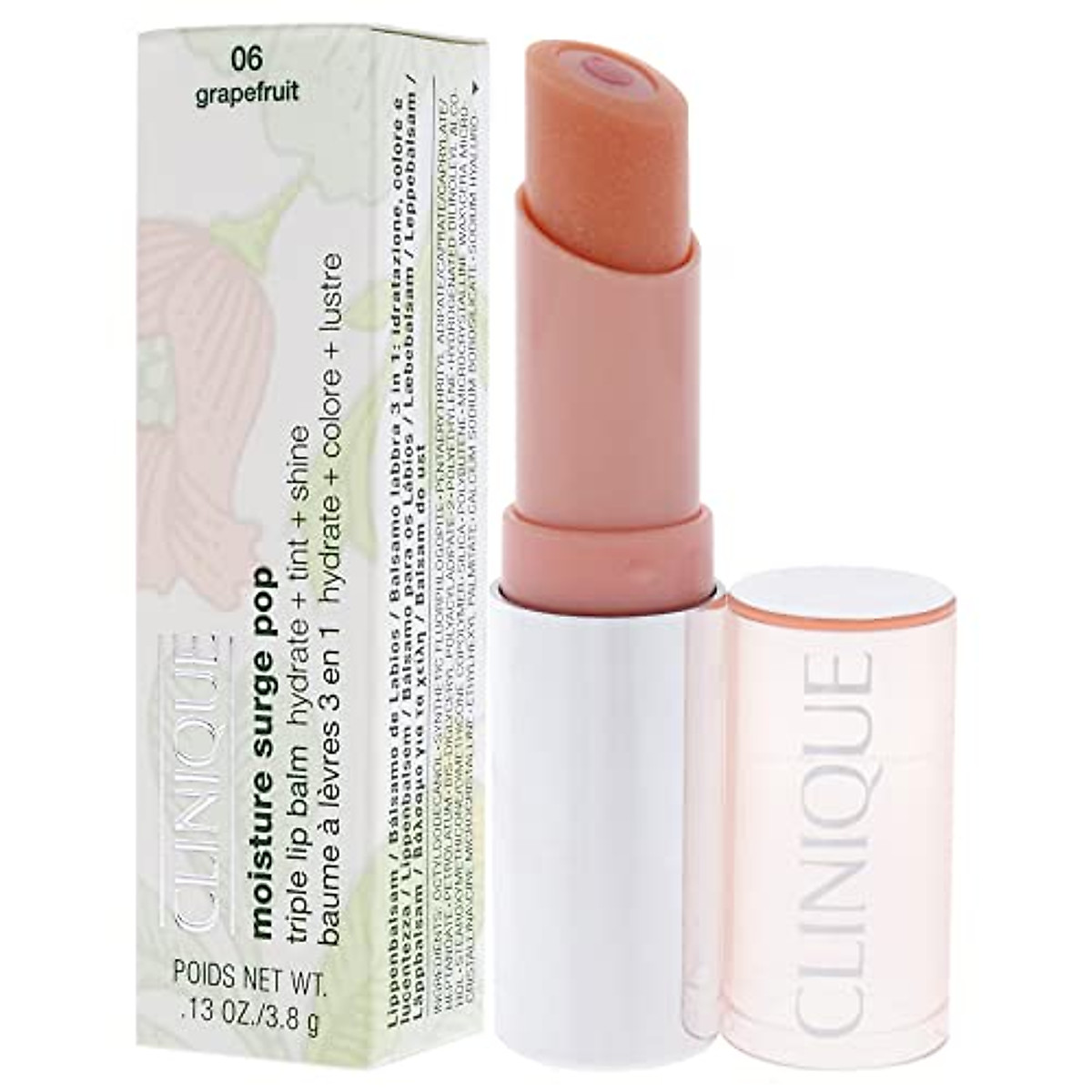 Clinique Moisture Surge Pop Triple Lip Balm - 06 Grapefruit Lip Balm Women 0.13 oz