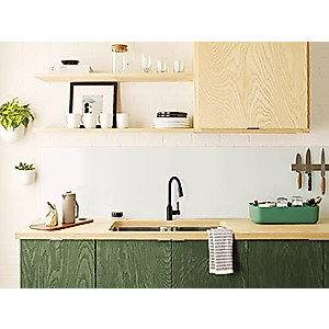 Moen Genta LX Matte Black Single-Handle Modern Kitchen Faucet with Pull Down Sprayer, Reflex Docking Head, Faucet for Kitchen Sink with Power Boost for a Faster Clean, 7882BL