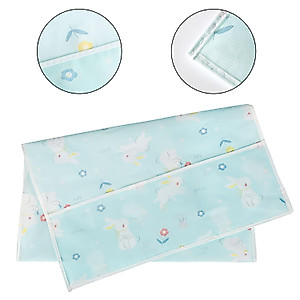 Fridge Dust Proof Cover, Fridge Cover Top Fridge Top Cover Protector Refrigerator Top Cover Fridge Top Cover with Storage Pockets (Rabbit)