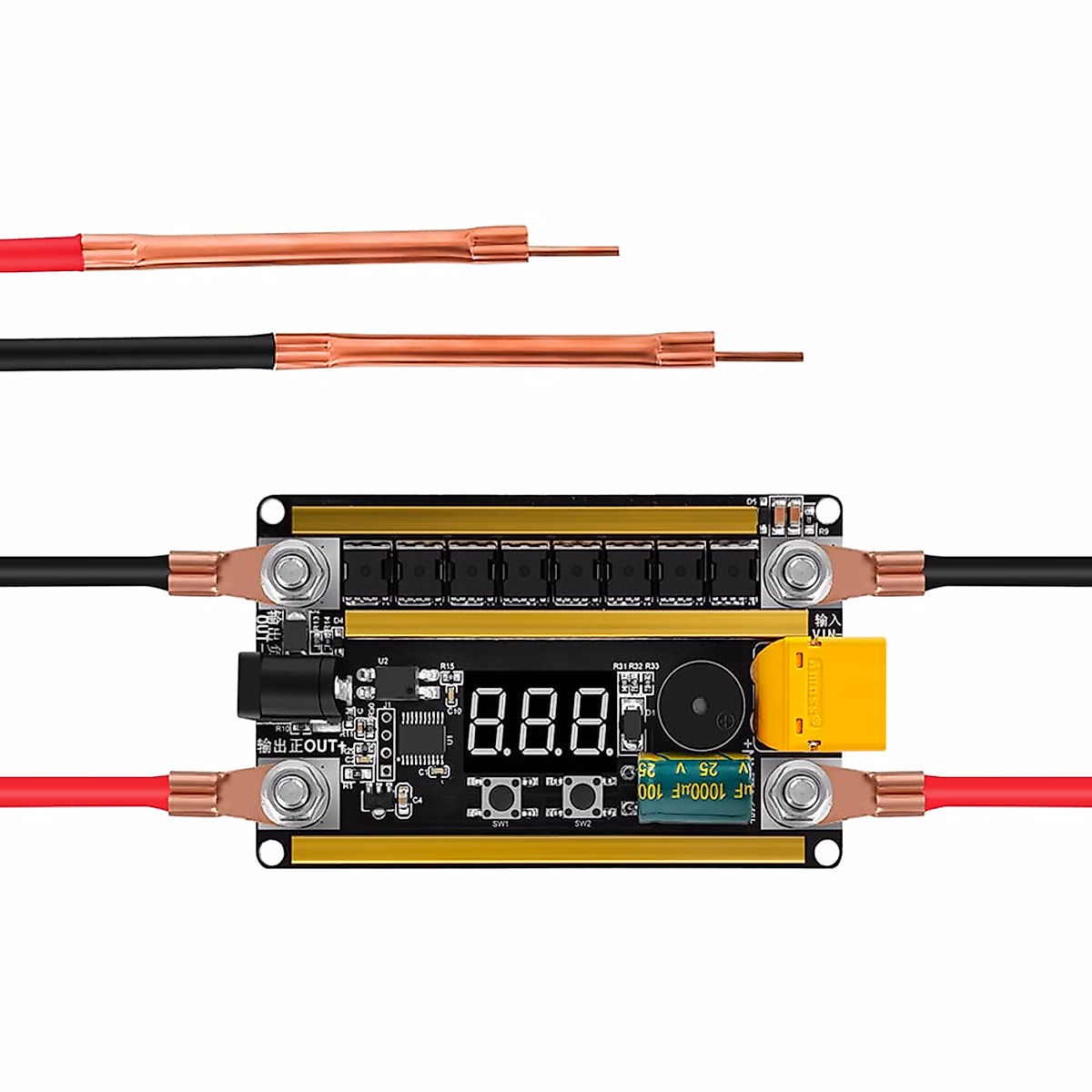 pizarra GX591 99 Gear Intelligent Spot Welder New 8V-24V 0.1-0.2Mm 2400A MAX Portable 18650 Lithium Battery Spot Welder DIY Kit