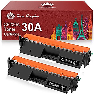Toner Kingdom Compatible Toner Cartridge Replacement for HP 30A CF230A 30X CF230X for Pro MFP M227fdw M203dw M227fdn M227sdn M227 M203dn M203d M203 Printer (Black, 2 Packs)