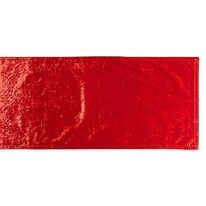 DII Velvet Collection Tabletop, Table Runner, 14x72, Red