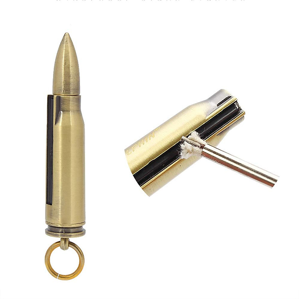 BOLLAER Matchstick Fire Starter, Fire Starter Flint Match Lighter Keychain Outdoor Camping Emergency Survival Gear, Best Gift for Outdoor Sports Enthusiasts