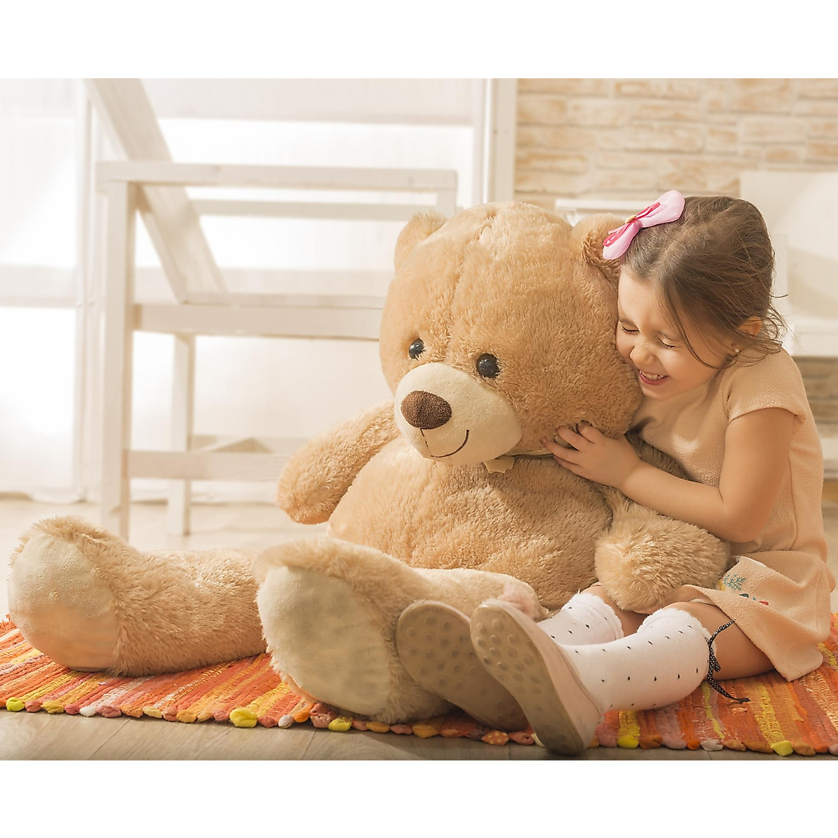 HollyHOME Teddy Bear Plush Giant Teddy Bears Stuffed Animals Teddy Bear Love 36 inch Tan