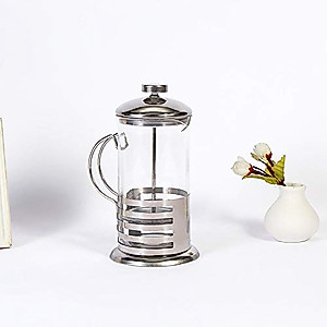 meialla Coffee Espresso Maker Pot Coffee Tea Percolator Filter Stainless Steel Glass Teapot Cafetiere Press Plunger 350Ml