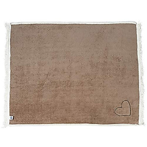 Pavilion - Love is Patient Love is Kind Love Never Fails - 1 Corinthians 13: 4-8 - 42x50 Inch Super Soft Sherpa Tassel Fringe Blanket Wrapped in A Ribbon with A Handle