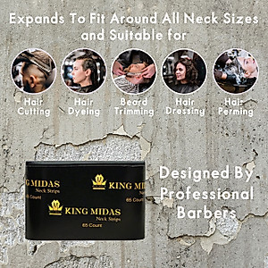 King Midas EmpireNeck Professional Stretch Paper Bands - 12 Pack Disposable Hair Cutting and Styling Accessories for Salons and Barbers