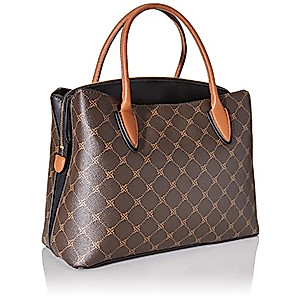 NINE WEST Lorraine LRG Jet Set Satchel, Dk Bourbon Multi