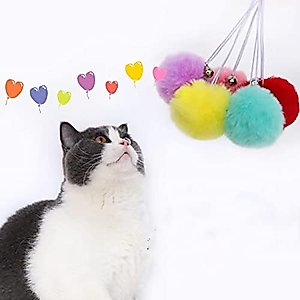 SHENGOCASE 9-Pack Replaceable Cat Dangling Toy with Bell, Cat Scratching Post Cat Tree Tower Replacement Attachment Ball Toy