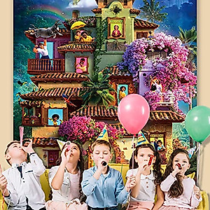 Magic House Backdrop,7x5FT Magical Movie Background Magic Movie Backdrop Party Decor Magic Banner Magic Theme Birthday Party Backdrop Supplies for Girls