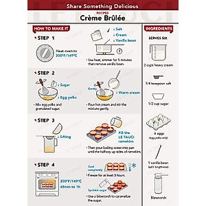 LE TAUCI Ramekins 4 OZ Oven Safe, Creme Brulee Ramekins, Pudding Custard Cups Souffle Ramiken, Dipping Sauce Dishes, Ceramic Ramekin Bowls Set of 6, White