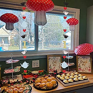 Alice In Onederland Banner For Wall Decor - Tea For Two Birthday Decorations, First Birthday Photo Backdrop,blue Wonderland For 1st Birthday Party Surprise