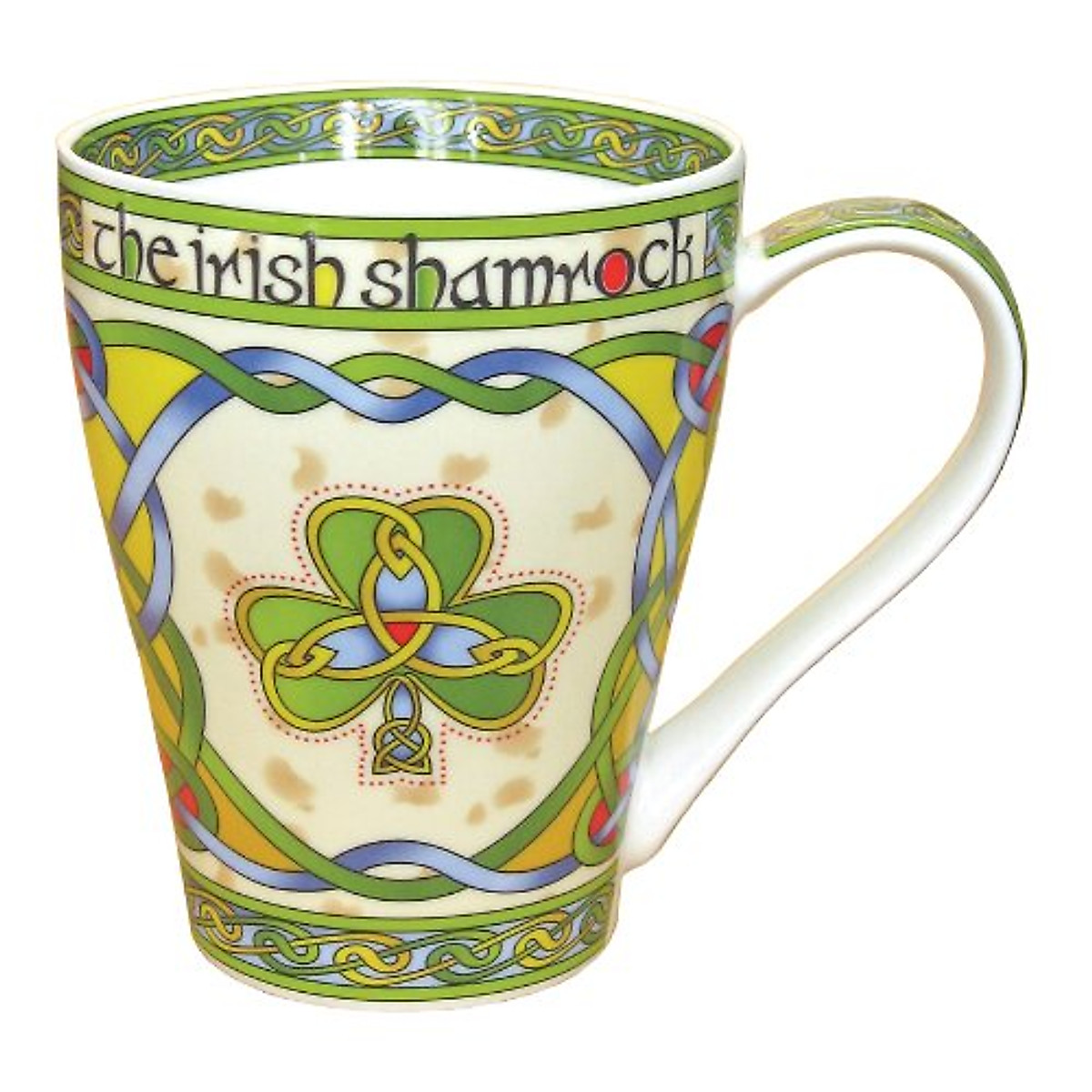 Clara Ireland Bone China Mug with Irish Weave Shamrock Design