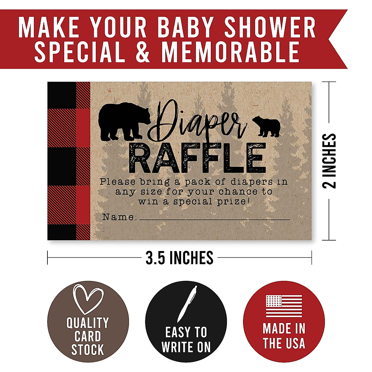Hadley Designs 25 Baby Shower Diaper Raffle Tickets For Baby Shower Boy-Lumberjack Baby Shower Games For Boys, Diaper Raffle Cards, Baby Raffle Tickets, Baby Shower Invitation, Baby Shower Ideas