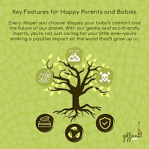 Geffen Baby Newborn Super Absorbers Cloth Diaper Inserts - 3 Pack | 5-Layer Reusable Booster Pads for Heavy Wetters, Overnight Diapering, and Naps | Slim Fit for Newborns