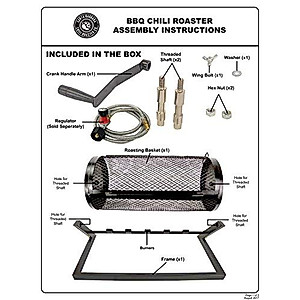 5 Burner Hatch Chile Roaster Propane Roaster Drum; Regulator CR-BARBACOA-1