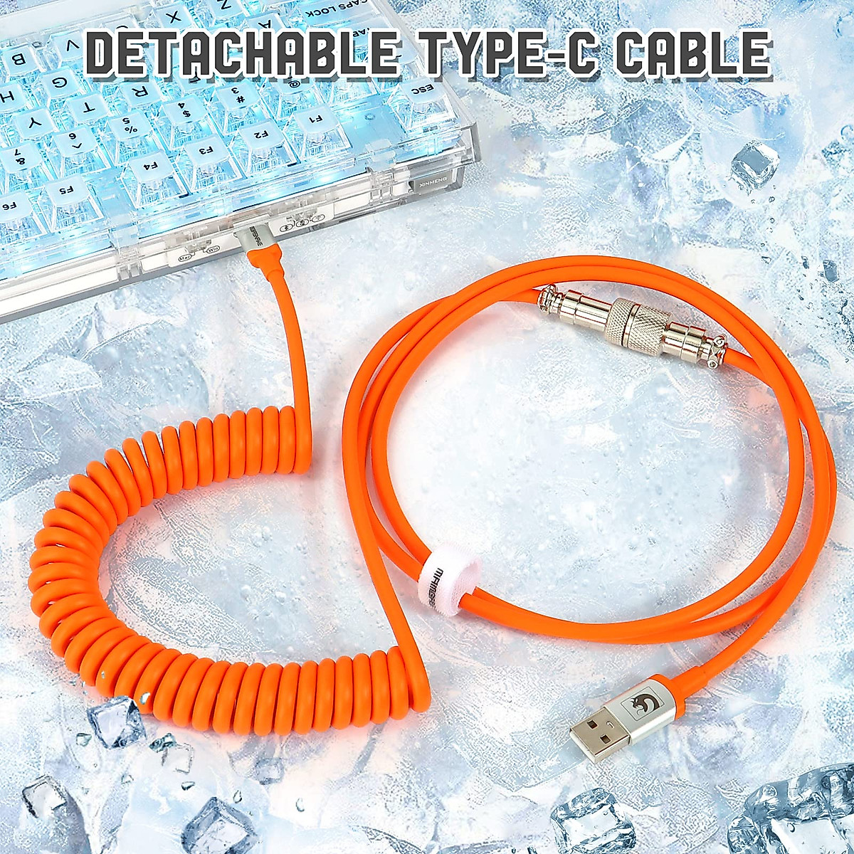 ATTACK SHARK X75 PRO PC Transparent Wireless Hot Swappable Mechanical Keyboard with 2.4G/Bluetooth/Wired Coiled Cable,Acrylic Wirst Rest,Gasket Mounted,for Windows/Mac(Kailh MX Switches)