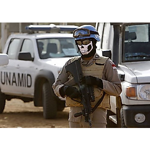 Aikuer Black Balaclava Ghosts Skull Full Face Mask, Windproof Ski Mask Motorcycle Face Masks Tactical Balaclava Hood for Men Women Youth Halloween Cosplay Outdoor Sport Cycling Skiing Hiking