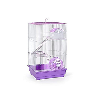 Prevue Pet Products Three-Story Hamster & Gerbil Cage Purple & White SP2030P