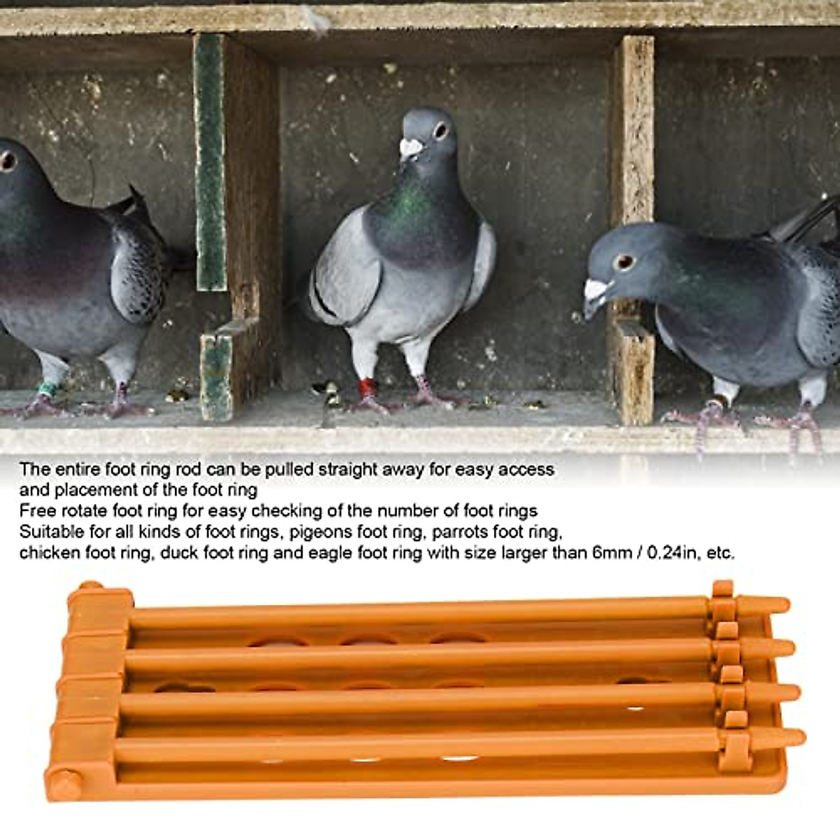 2Pcs Pigeons Foot Ring Holder, Plastic Pigeon Leg Ring Holder Bands Rack Frame for Parrots Racing Pigeon Carrier Pigeon