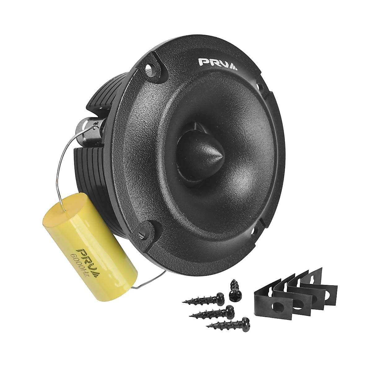 PRV Audio Bullet Super Tweeters Neodymium, 3 Inch Tweeter Black TW400Ti-Nd-4 Slim 120 Watts Max Power 4 Ohm, Easy to Mount PRV Tweeters Pair, 3 Inch Speaker Replacement (2 Tweeters)