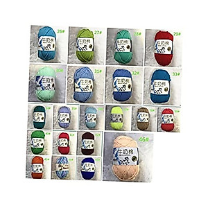 Garneck White Yarn Knitting Accessories Yarn for Knitting Yarn Storage Black Yarn Cotton Yarn Green Black Purple Red Blue Yellow Yarn Roving Crochet Soft Yarn Cotton Ball Baby Coarse Wool