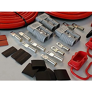 PolePalUSA 32ft DIY Winch Jump Booster Permanent (or Non perm) Quick Connect Trailer 1ga - Gray