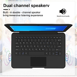 HBESTORE 10.1Inch Portable Laptop Mini Computer Ultra Thin Notebook with Apollo Lake N3350,6GB RAM and 64GB Storage with Windows10 OS (Black)