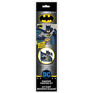 Camelot Dots DC Comics Collection of Diamond Facet Painting Art Kits, 8.7" x 8.7", Young DC Batman