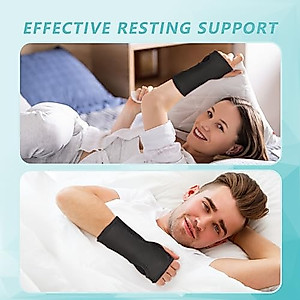 fibee 2 Pack Night Wrist Sleep Support Brace,Carpal Tunnel Wrist Brace Night Support,Adjustable Compression Wrist Splint for Tendonitis Arthritis Pain Relief Hand Support with Cushioned Beads Padded