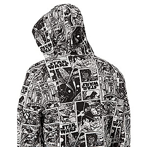 Amazon Essentials Disney | Marvel | Star Wars Men's Fleece Full-Zip Hoodie Sweatshirts (Available in Big & Tall), Star Wars Comic, Large
