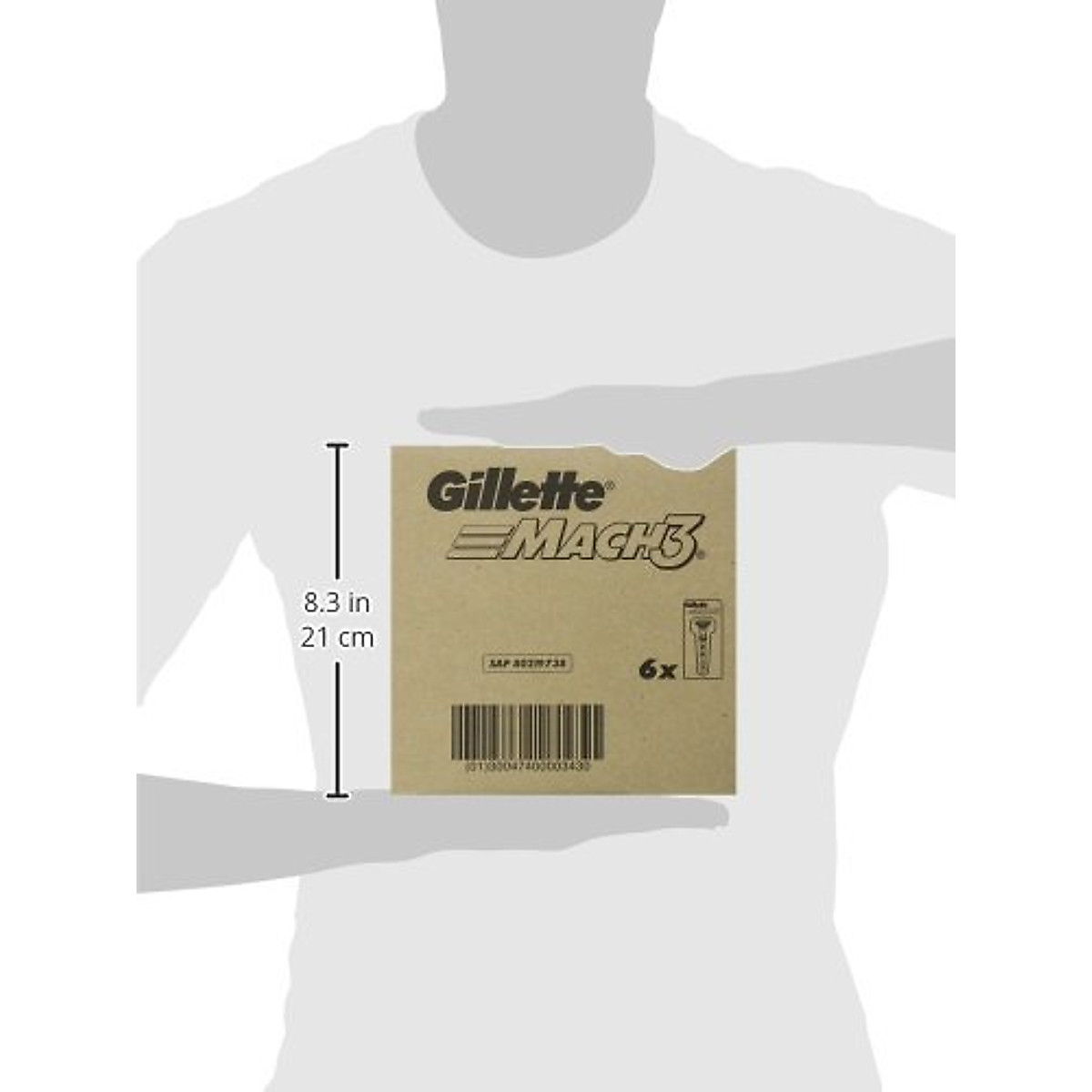 Gillette Mach3 Men's Razor, Handle & 1 Blade Refill