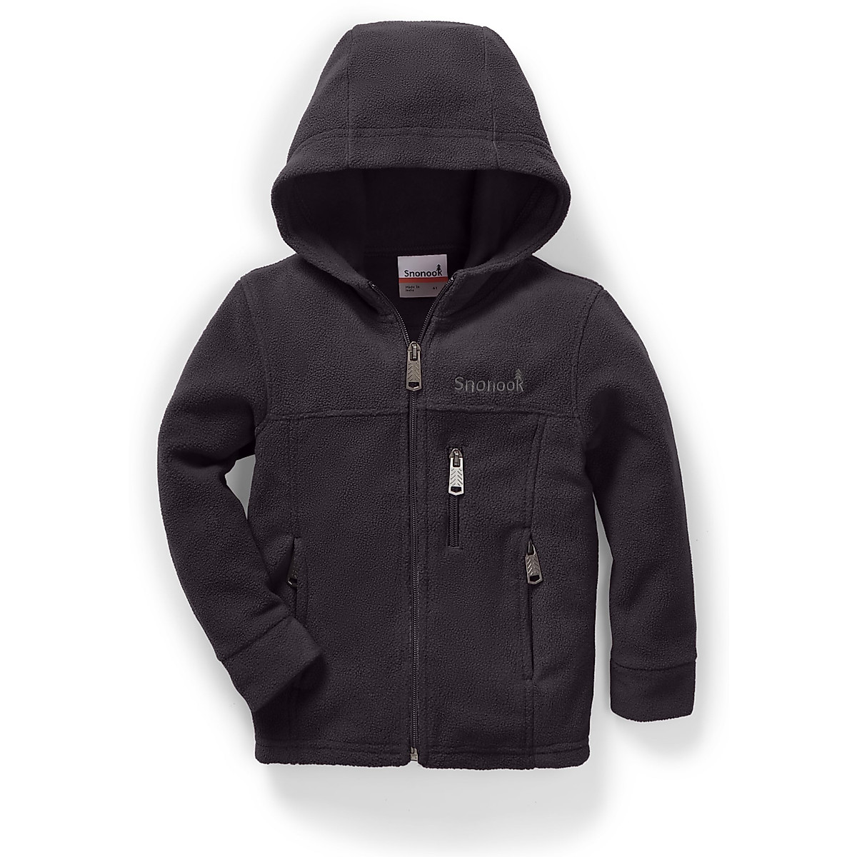 Snonook - Toddler Fleece Jacket – Toddler Spring Jacket - Girls Fleece Jacket - Boys Fleece Jacket - Kids Fleece Jacket, Black, 3T