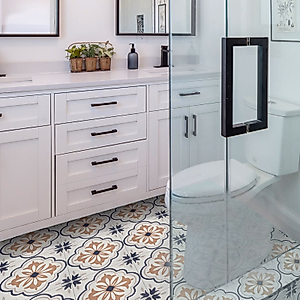 Alow Peel and Stick Floor Tile, Waterproof Peel and Stick Flooring, Self Adhesive Vinyl Flooring Easy to Install for Bathroom, Kitchen(11.8In by 11.8In, 10PCS)