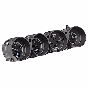 Dakota Digital HDX-70D-CLG-K Compatible with 1970-74 Dodge Challenger and 1970-74 Plymouth Cuda with Rallye Dash Customizable Analog Gauge System Black Alloy