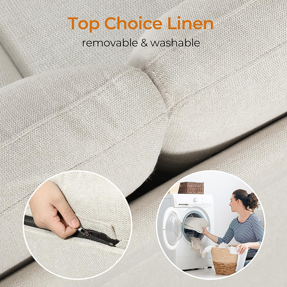 Vesgantti Loveseat Sofa, 70 inch Beige Couch, Modern Comfy Sofa with Deep Seat Soft Cushions, Small Sofa Couches for Living Room, Apartment, Office, Small Spaces, Tool-Free Assembly (70 Inch, Beige)