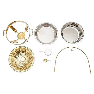 Stainless Steel and Buffet Warmers Set,4.5l Round Stainless Steel Chafing Dish Buffet Setfor Buffet,Controllable Alcohol Fuel Tank,with Lid,for Hotels, Buffets, Restaurants, Family Gatherings